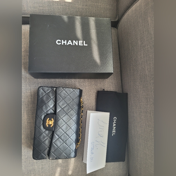 CHANEL | Bags | Vintage Chanel Medium Flap With 24k Gold Hardware ...